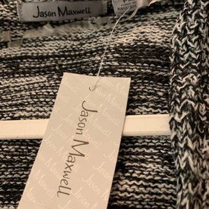 jason maxwell | Sweaters | Jason Maxwell Womens Variegated Gray Pockets ...
